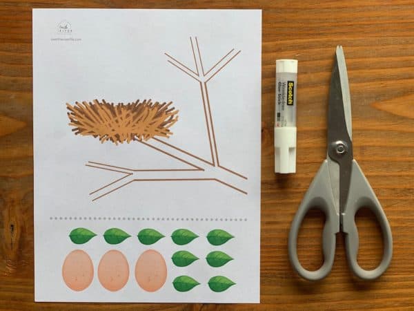 No Supplies Needed Spring Craft for Grandkids - Free Bird Nest Template ...